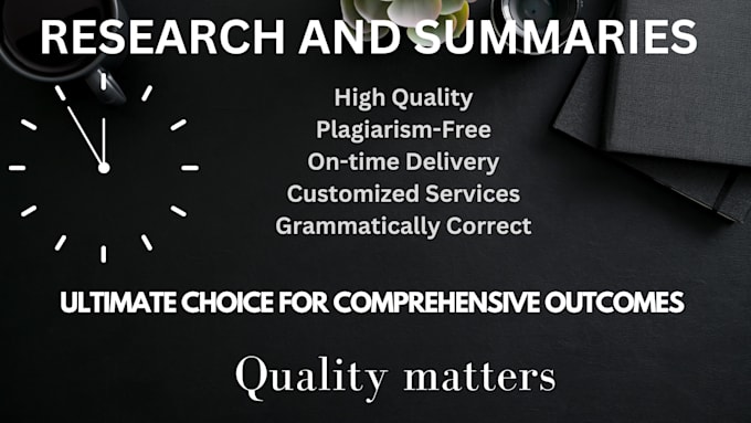 Do your research and summaries, essays and powerpoint presentations by Ohmtech | Fiverr