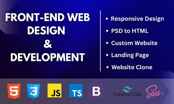 Be Your Front End Web Developer And Designer Using Html Css And Javascript By Webdevshihab