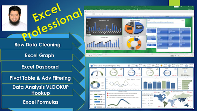 Excel dashboard, reports, pivot table, data cleaning, graphs by Focus24930 | Fiverr