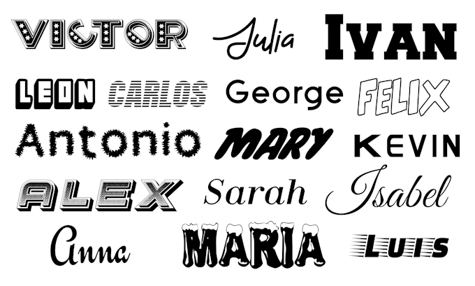 Create a minimalist wordmark logo for any name you choose by Design ...