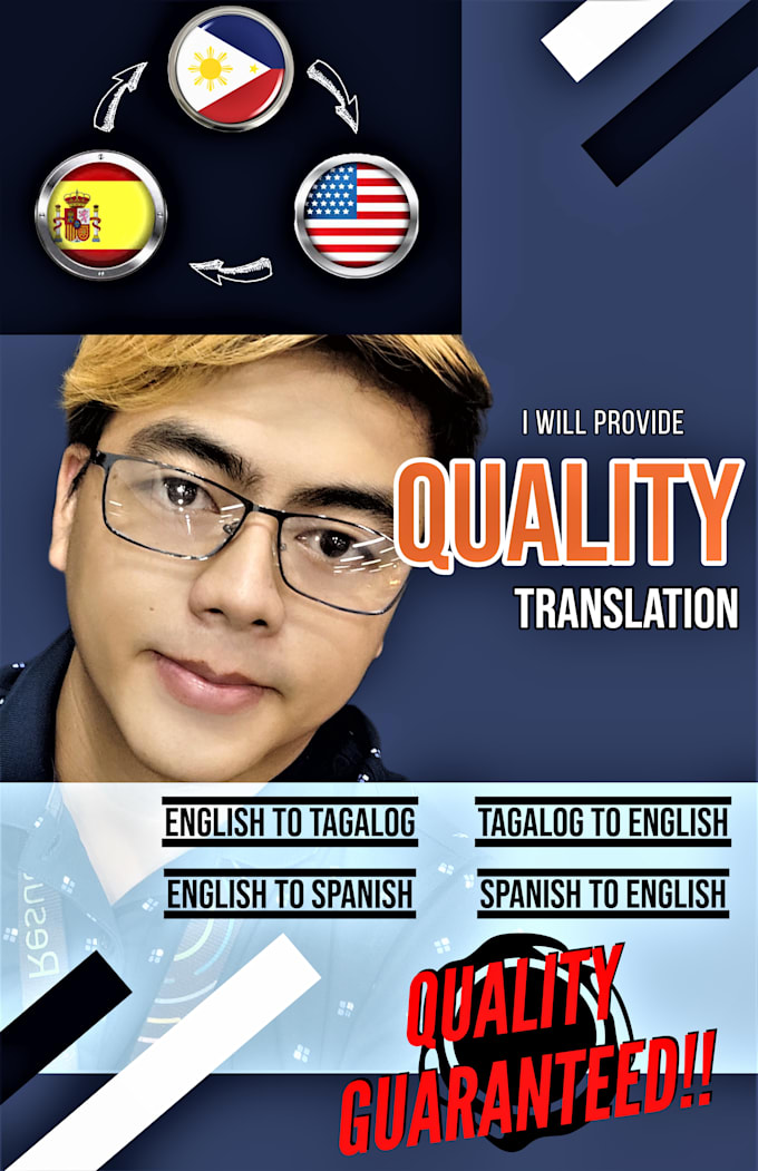 Manually translate english to spanish to tagalog or filipino or vice ...