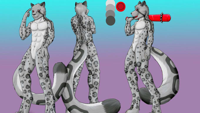 Draw furry reference sheet for your character by Ayobami_adex | Fiverr