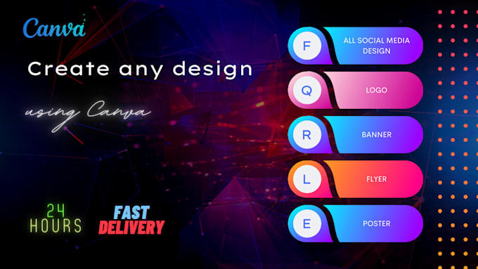 Create any design using canva by Souravict | Fiverr