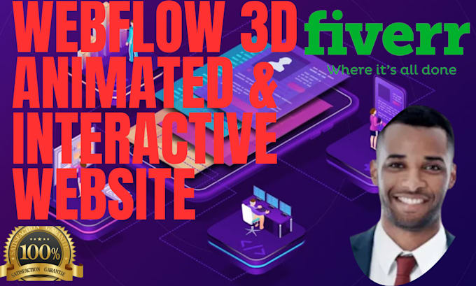 Webflow website, 3d animated and interactive webflow website, figma to ...