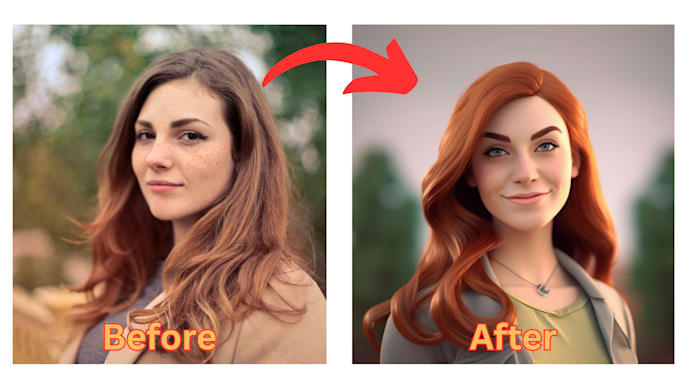 Create a 3d cartoon characters profile picture for you by ...