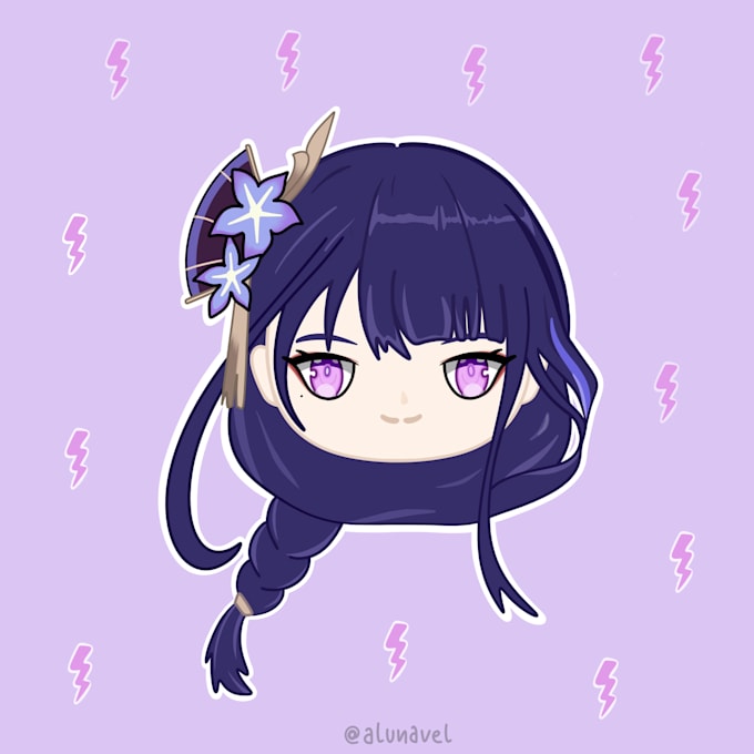 Draw cute chibi style characters as floating heads by Katamiko | Fiverr