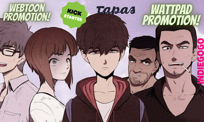 Do webtoon promotion, comic book wattpad story kickstarter webtoon ...