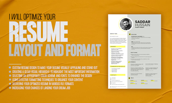 Optimize your resume layout and format for maximum impact by ...