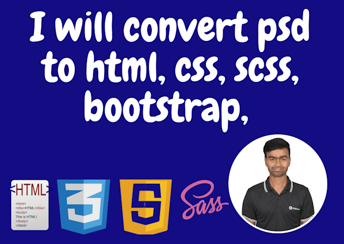 Convert Figma Psd And Xd Using Html Css Sass Js Bootstrap And Javascript By Webcodery