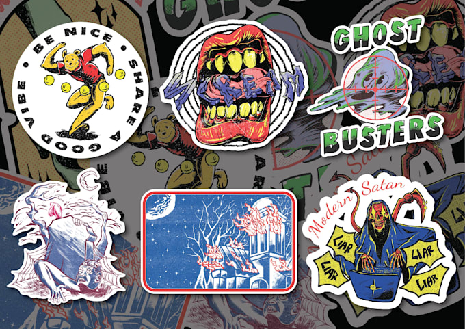 Create custom lowbrow sticker design by Uwakcastles | Fiverr
