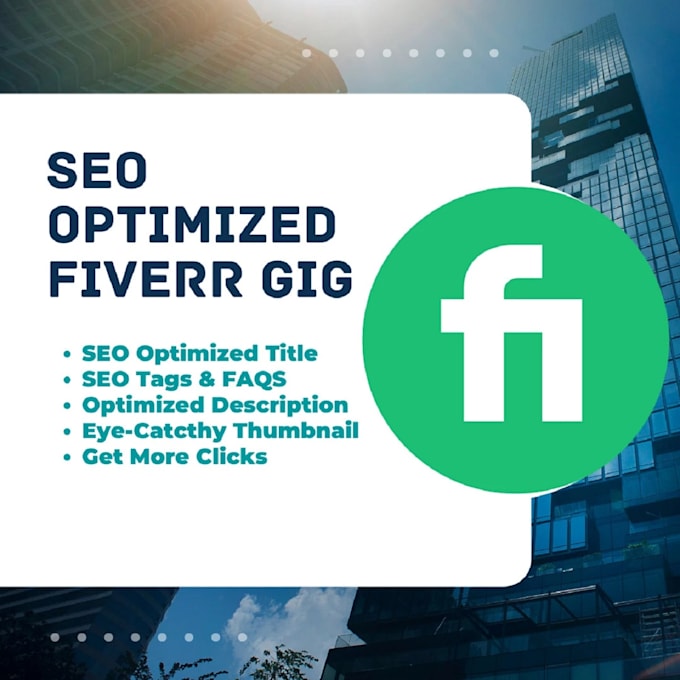 Do fiverr gig seo description, gig promotion and keywords by Farzeenzahra | Fiverr