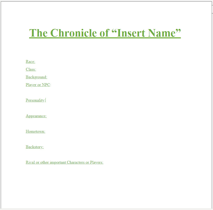 Create a rich and immersive backstory for your character by Rocketron15 ...