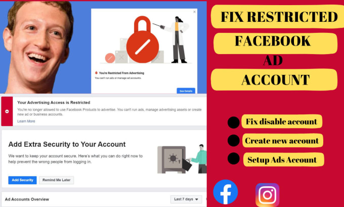 Fix and setup restricted ad account by Zannatul1995 | Fiverr Fix and setup restricted ad account by Zannatul1995 | Fiverr
