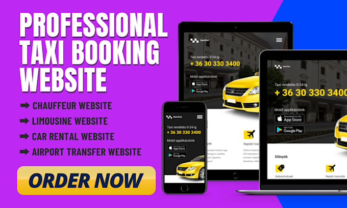 Design chauffeur, limousine and taxi booking website by Invitechsoffic | Fiverr