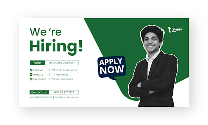 Design editable linkedin job board, vacancy ads template by ...