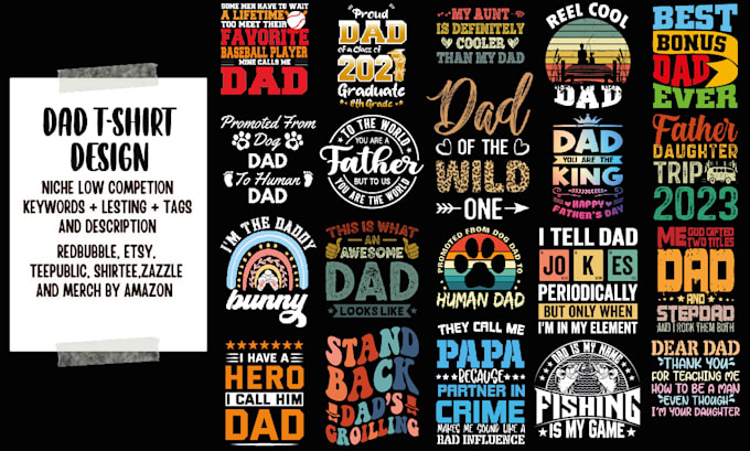 Create a trendy unique dad t shirt design for fathers day by Podexpert0 ...