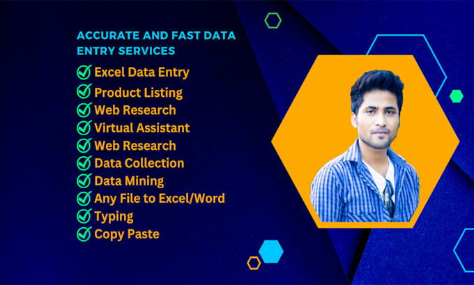 Do fast data entry service, copy paste, web research, typing by ...