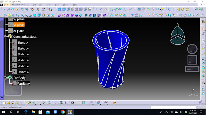 Design mechanical 3d models and 2d sketches in catia v5 by ...