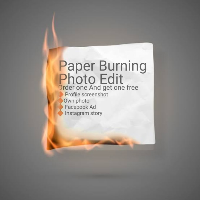 Make a paper urning photo for you by Debanjon | Fiverr
