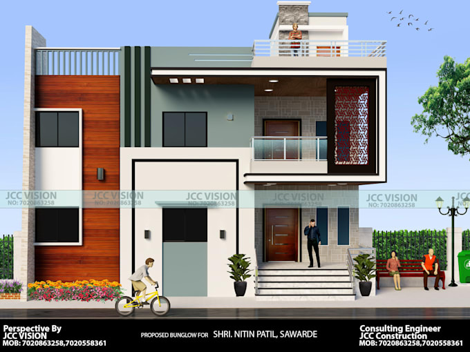 Do 2d, 3d exterior home design within 2 days by Jccvision | Fiverr