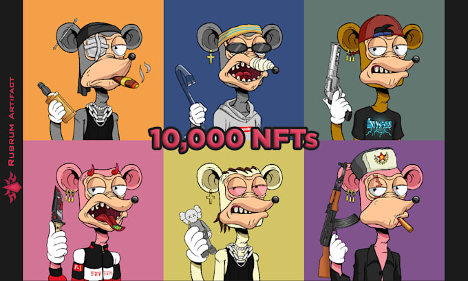 Create a 10,000 nft collection in any style you want by Rubrumartifact | Fiverr