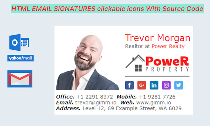 Develop responsive html email signatures by Shahzadamrvi | Fiverr
