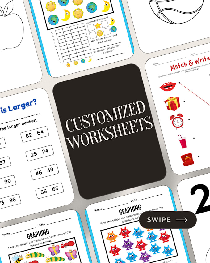 Make customized worksheets for elementary and kindergarten by ...