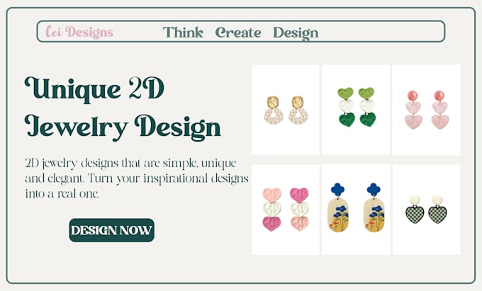 Create unique 2d jewelry design by Ceidesigns | Fiverr