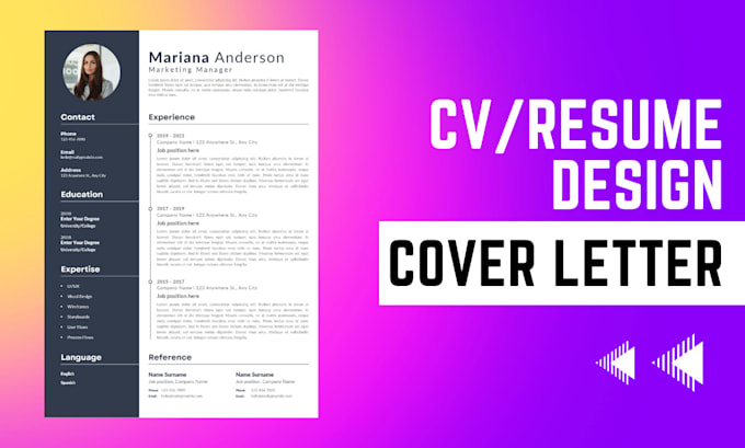 Design your cv, resume, cover letter by Koushik_xy | Fiverr
