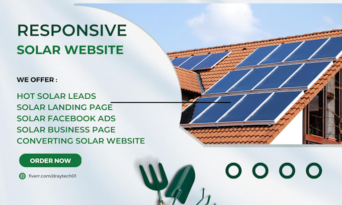 Generate converting solar leads solar landing page solar website by ...