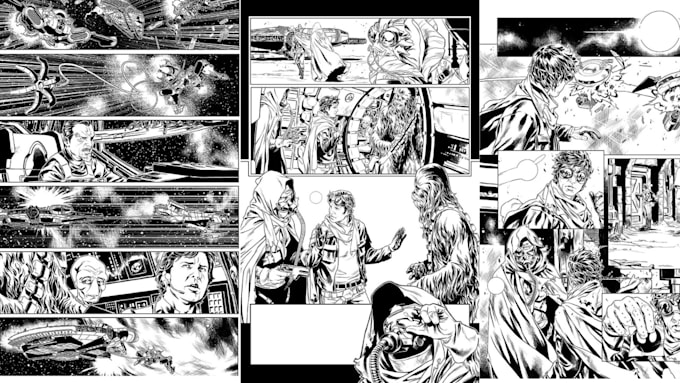 Draw comic book, anime manga storyboard, comic art, manga storyboard ...