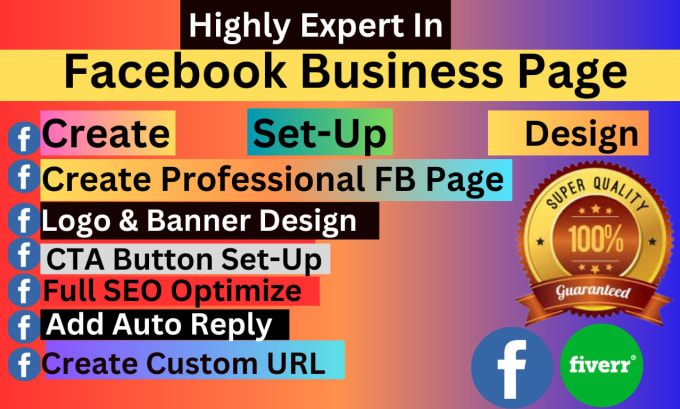 Create facebook business page with attractive banner, logo design and ...