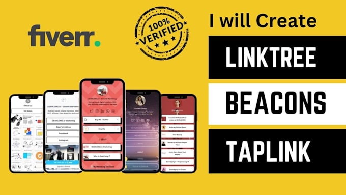 Make custom free linktree beacons taplink for your insta by Bajwa_wordpress | Fiverr