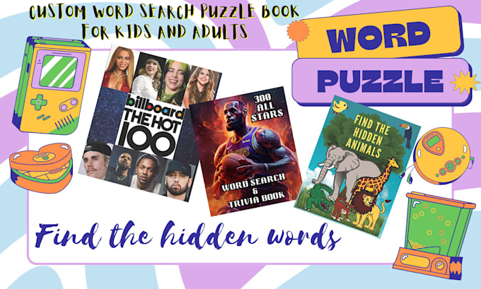 Create a word search puzzle book for kids and adults by Saadhammadi05 ...