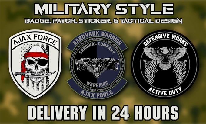 Design tactical, skull, military logo, badge, patch for you by ...