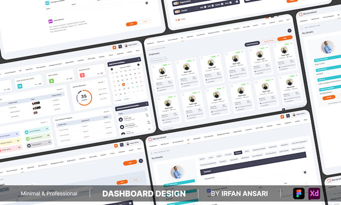 Do minimal and professional dashboard ui and ux design by ...