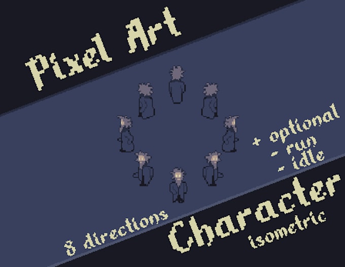Do isometric pixel art character for your game by Ruskom_ | Fiverr