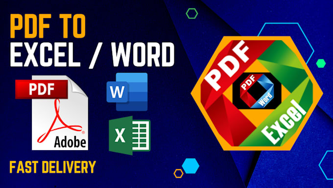 Do pdf conversion to word or excel files by Ifreyes | Fiverr