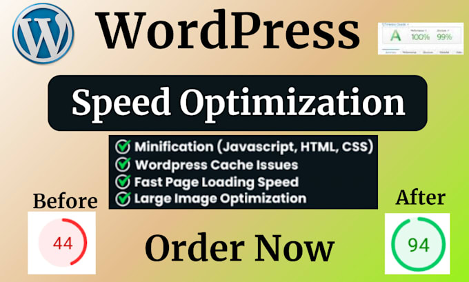 Increase wordpress speed optimization, wordpress speed in pagespeed and ...