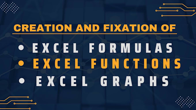 Create or fix excel formulas,functions,charts graphs and microsoft ...