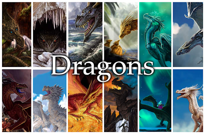 Draw a spectacular dragons by Amisgaudi | Fiverr