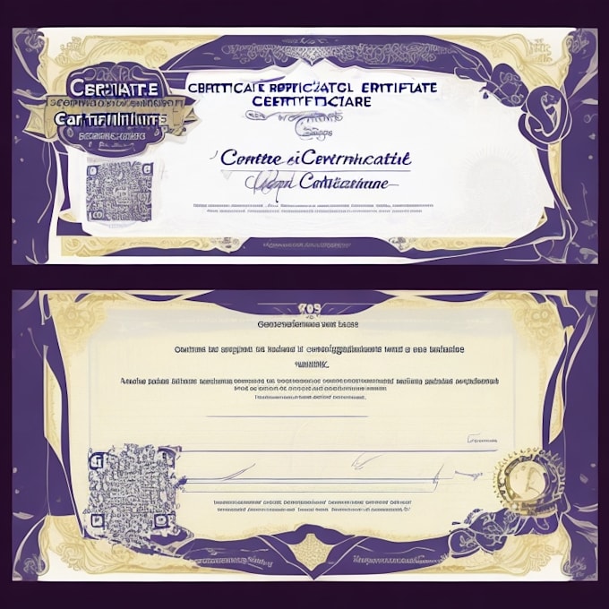 Design unique certificate design by Mentoso | Fiverr