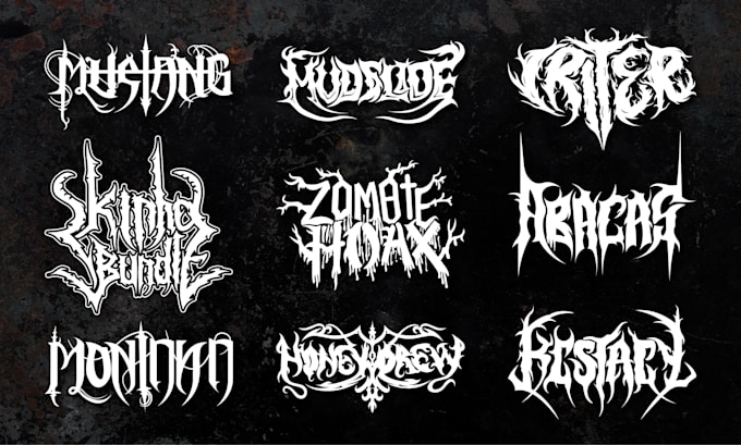 Draw a detailed, brutal metal band logo by Musicpro1o1 | Fiverr