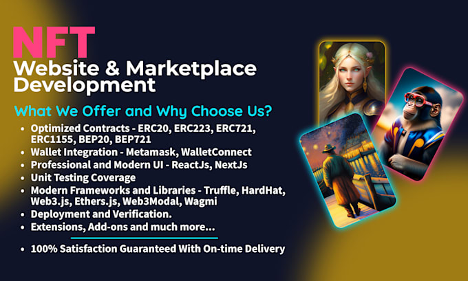 Create optimized smart contracts and nft minting website with web3 integration by Farasat_dev ...