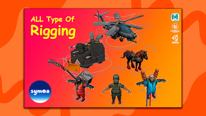 Do 3d rigging in maya and blender for game by Symiastudios | Fiverr