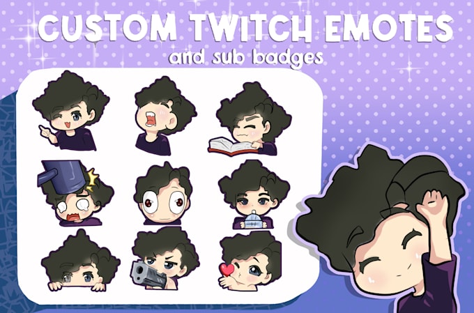 Custom sticker emotes that express your personality by Soubhadra | Fiverr