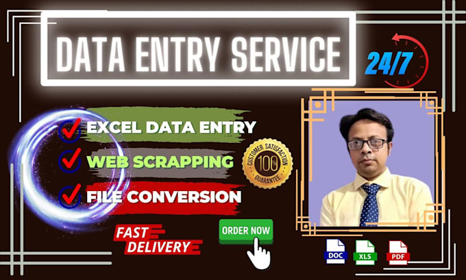 Do fast excel data entry, web scraping,file conversion by Seo_services_01 | Fiverr