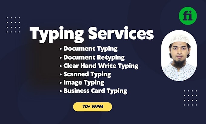 Do fastest typing, retyping, manual and scanned typing with 70 wpm ...