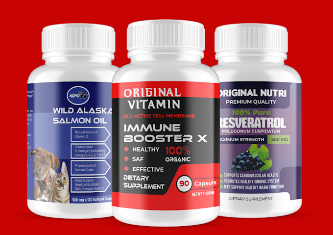 Do premium product label design, supplement label, bottle label design ...