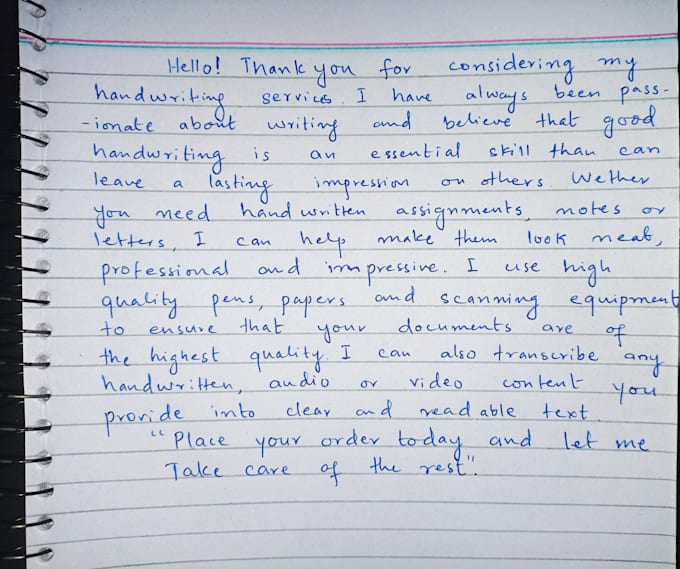 Do handwritten assignment and typing work by Alpha_1997 | Fiverr